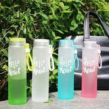 Jual ATS BOTOL MINUM KACA HELLO MASTER GRADIENT COLOR GLASS BOTTLE ...