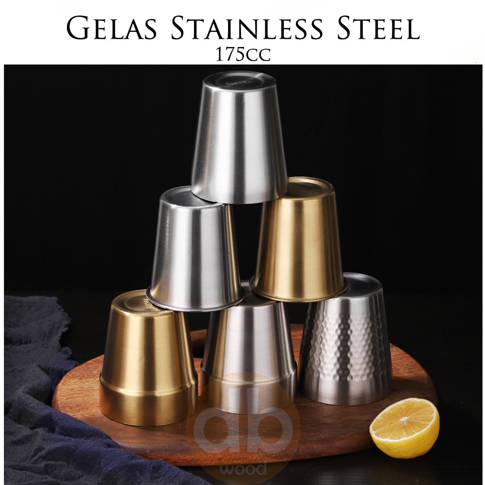 Jual Gelas Korea Stainless Gold | Gelas Stainless Silver | Double Wall ...
