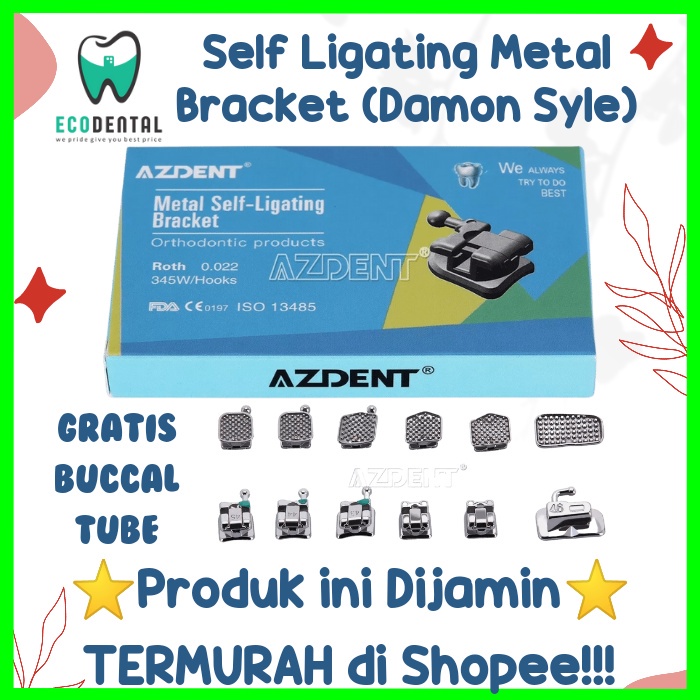 Jual Bracket Behel Damon Style Gratis Buccal Tube Passive Self Ligating ...