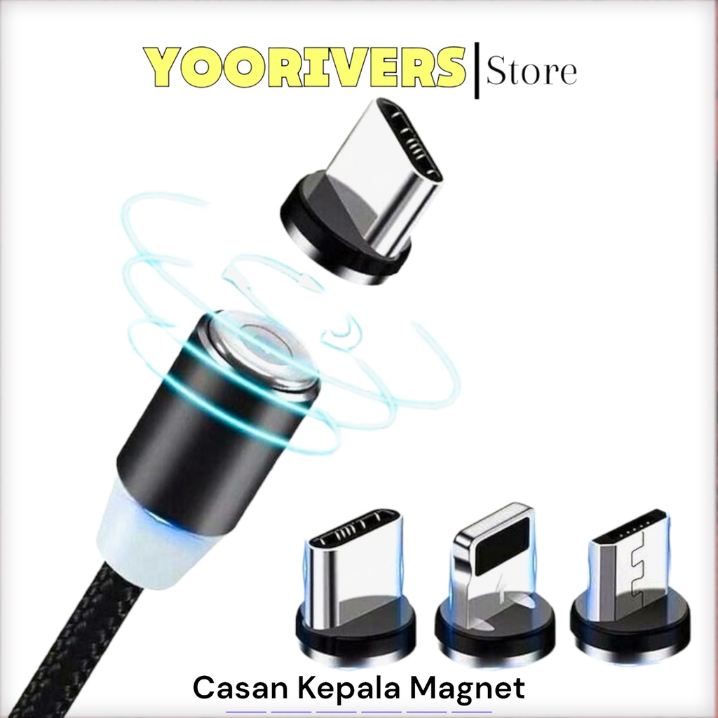 Jual Kabel Data Charger Magnet Type C Support 2A Kabel Casan Magnet ...