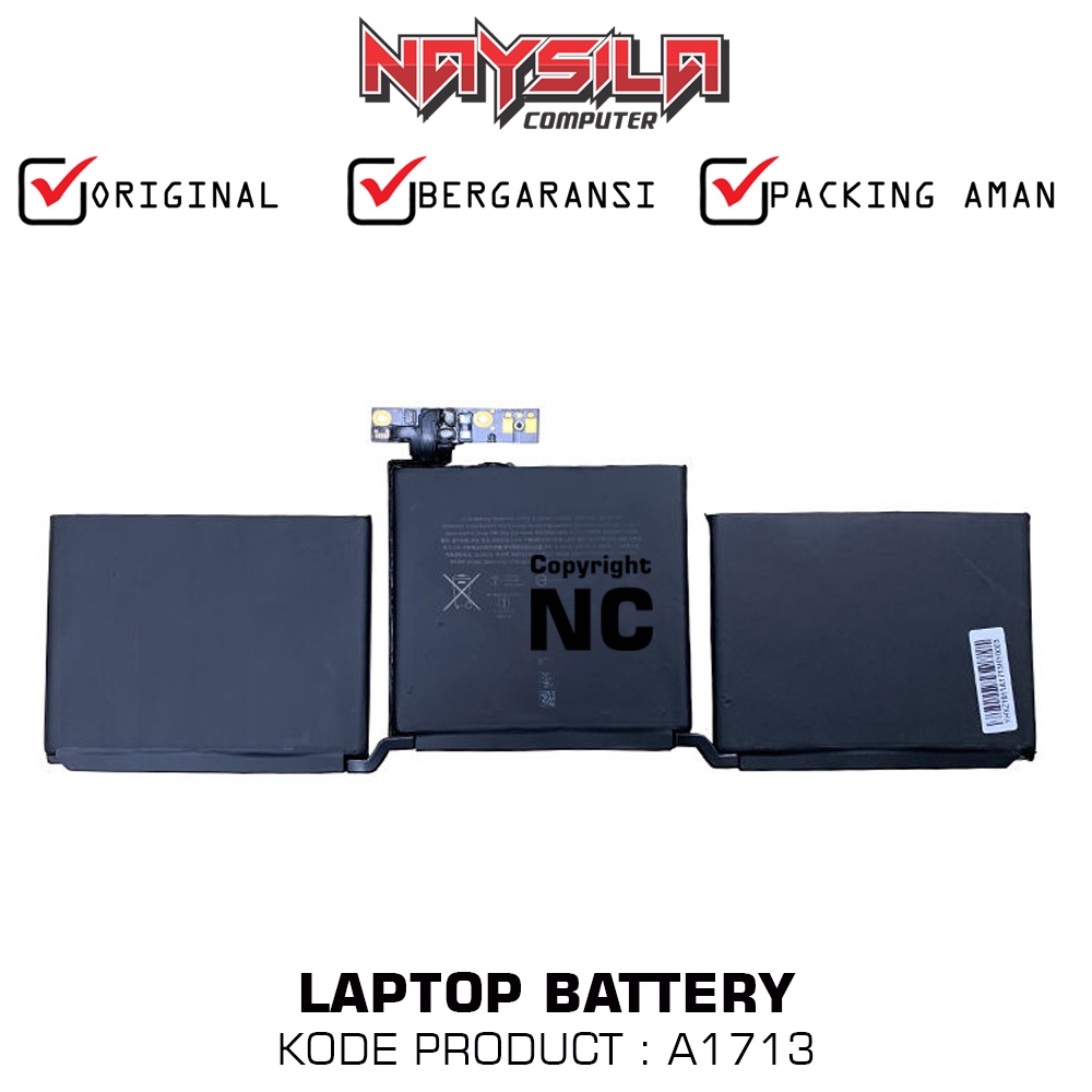 Jual Baterai Original MB Pro 13 inch A1708 Tahun 2016 2017 EMC 2978 3164 | Shopee Indonesia