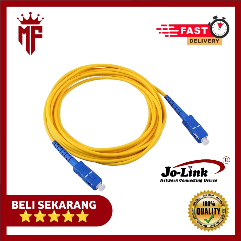 Jual Patchcord 3M 3mm Jo-link FIber Optik Kuning | Shopee Indonesia
