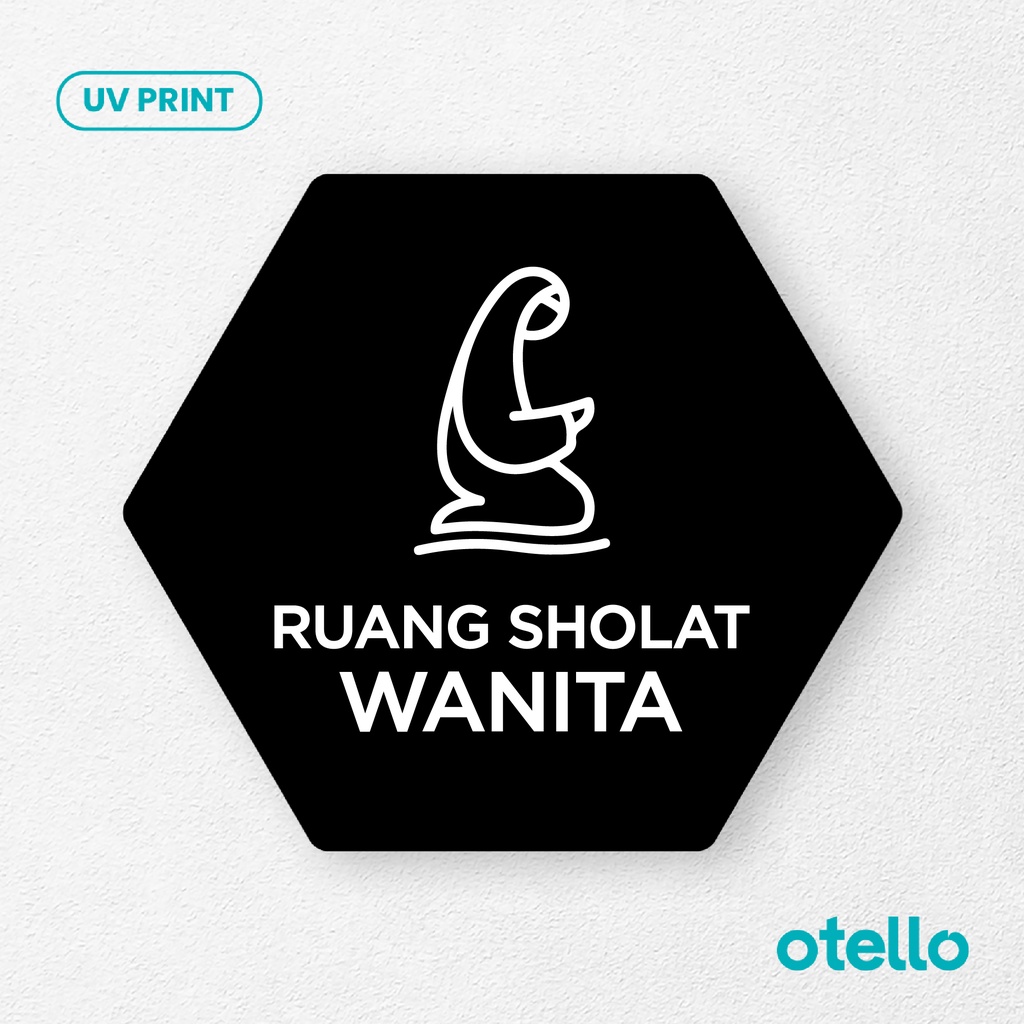 Jual Ruang Sholat Wanita Signage Board Akrilik Tempel Dinding Papan ...