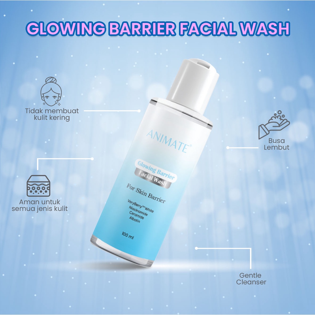 Jual Animate Glowing Barrier Facial Wash 100 ml Original | Shopee Indonesia