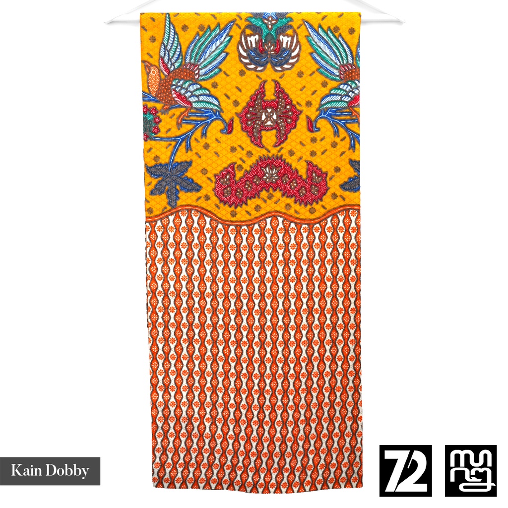 Jual KAIN BATIK PREMIUM Bahan Dobby Motif Burung Lapis Warna Kuning ...