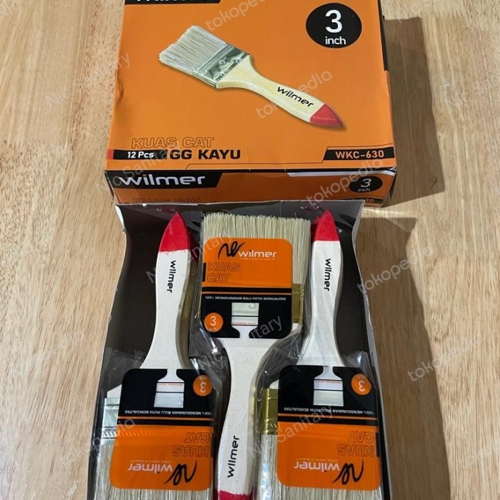 Jual Kuas cat 633 gagang kayu 3” inch / kuas cat murah 3 inch | Shopee ...