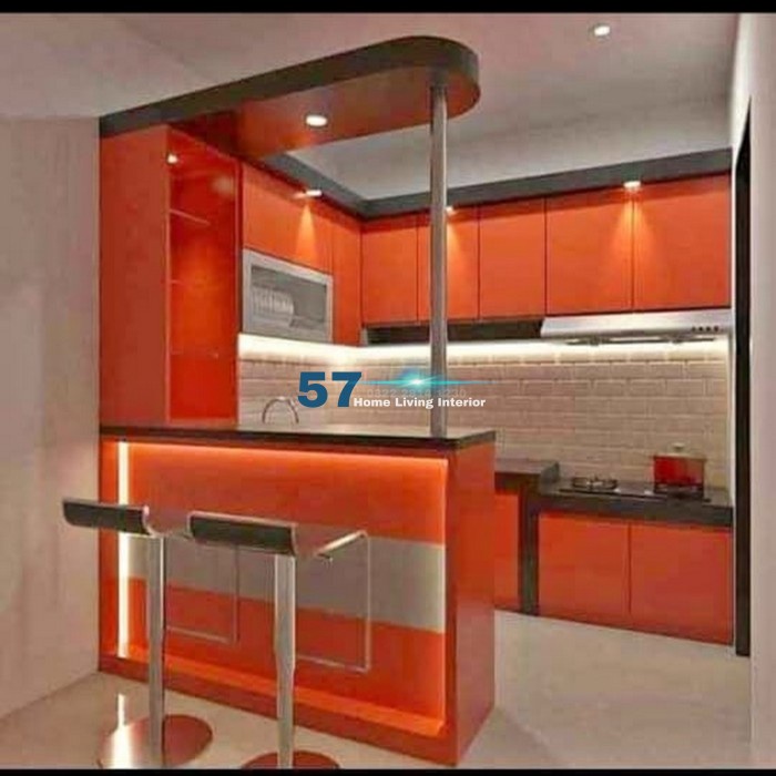 Jual Set Dapur dan Meja Bar Bahan Multiplek HPL Free Desain dan Ukur ...