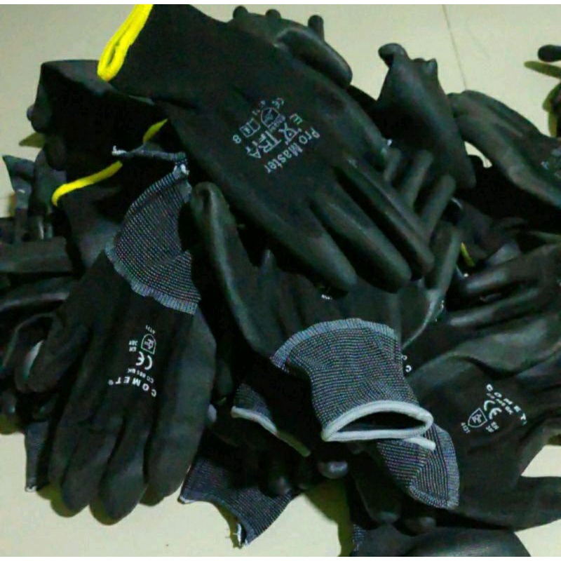 Jual sarung tangan safety HItam 1 pasang sarung tangan motor/pekerja ...
