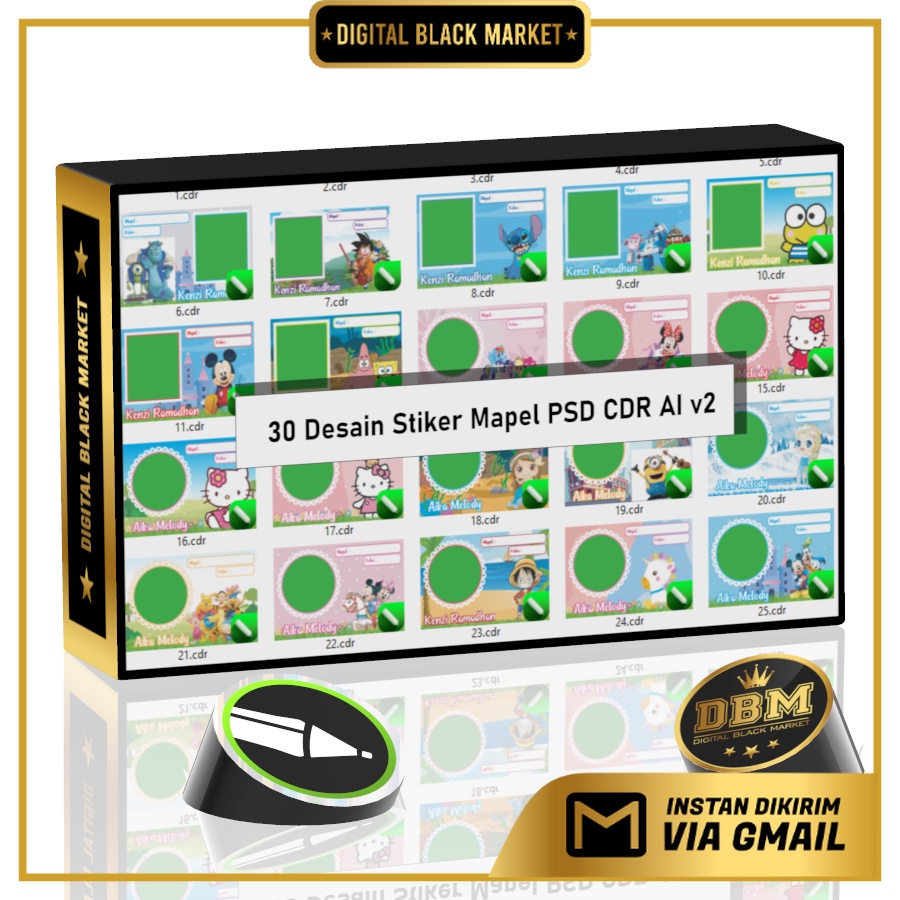 Jual 30 Desain Stiker Mapel PSD CorelDraw AI v2 | Shopee Indonesia
