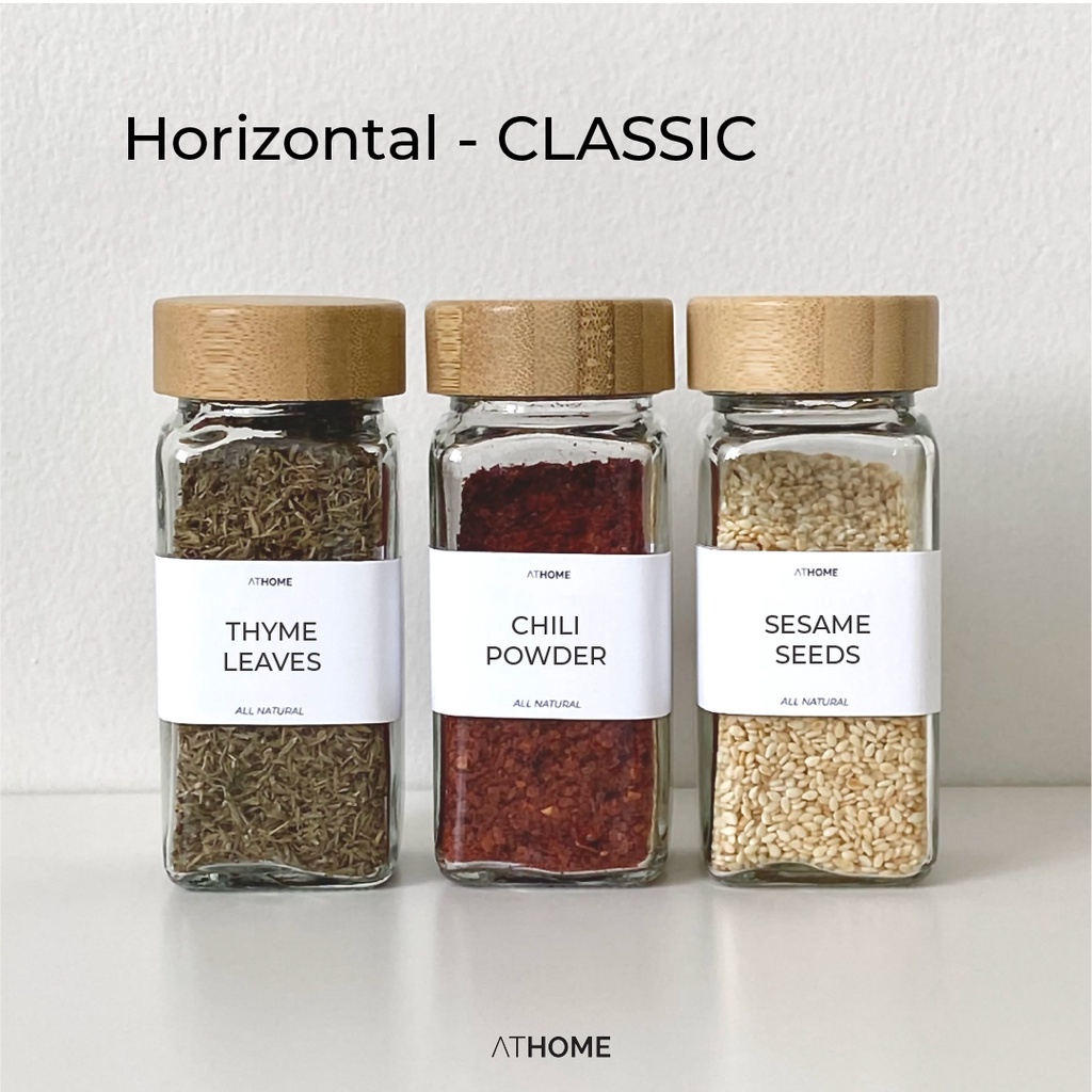 Jual ATHOME Bamboo Spice Jar 120ml / Tempat Botol Bumbu Dapur Estetik ...