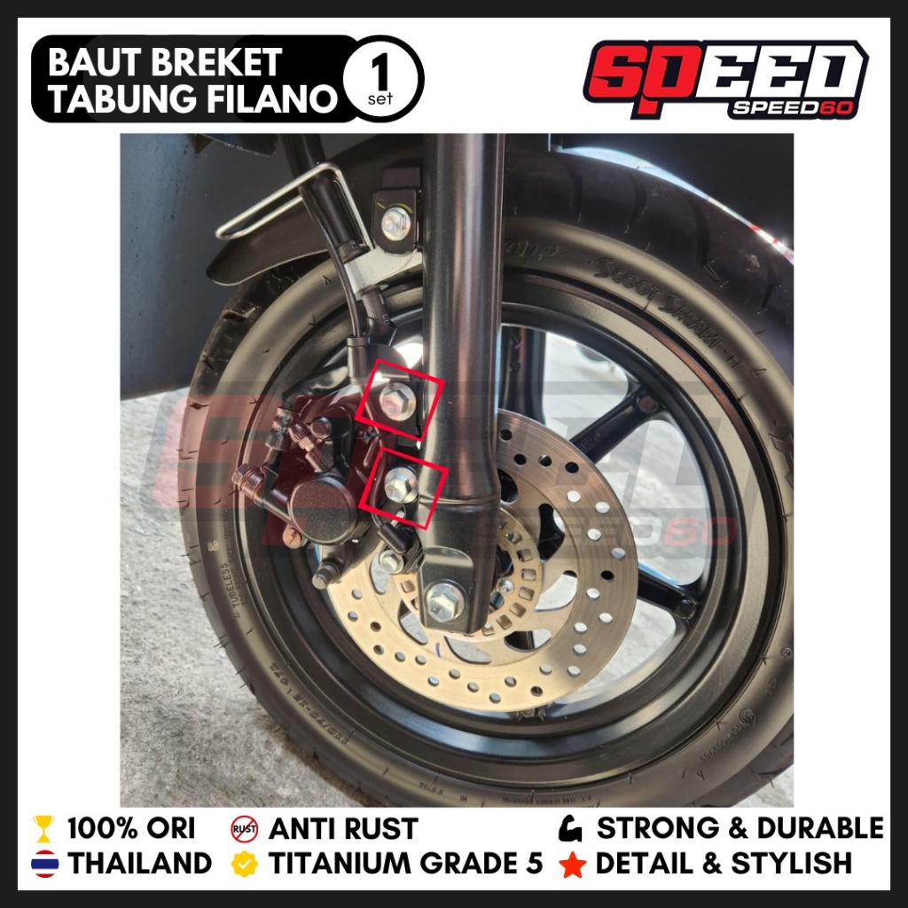 Jual Baut Breket Tabung Yamaha Grand Filano Fazzio Baut Titanium Probolt Grade 5 Thailand King ...