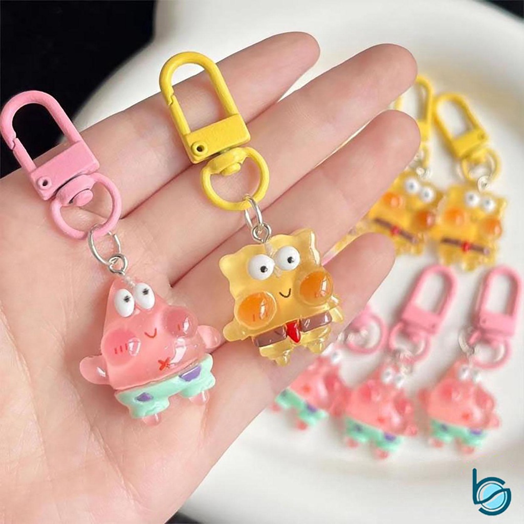 Jual Gantungan Kunci Motif Kartun Spongebob Lucu/Cute Aesthetic Key ...