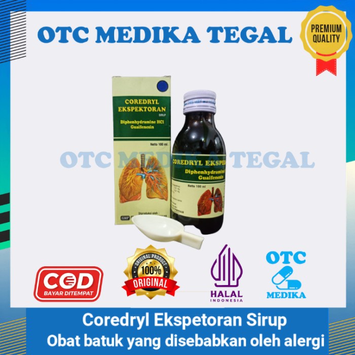 Jual Coredryl Ekspectoran 100 ml Obat batuk yang disebabkan oleh alergi ...
