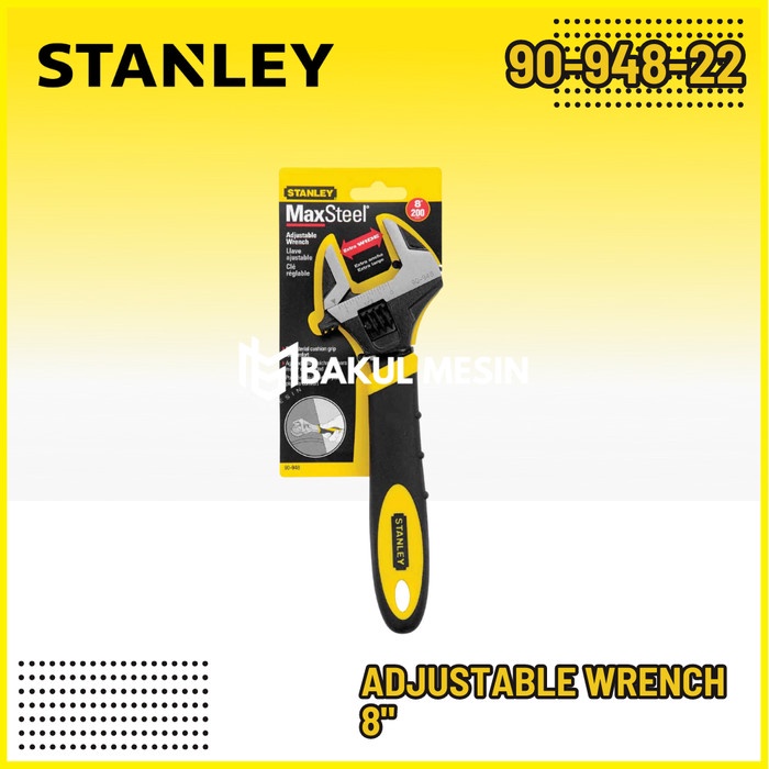 Jual Wrench Kunci inggris 8" Adjustable Wrench MaxSteel STANLEY 90-948 ...