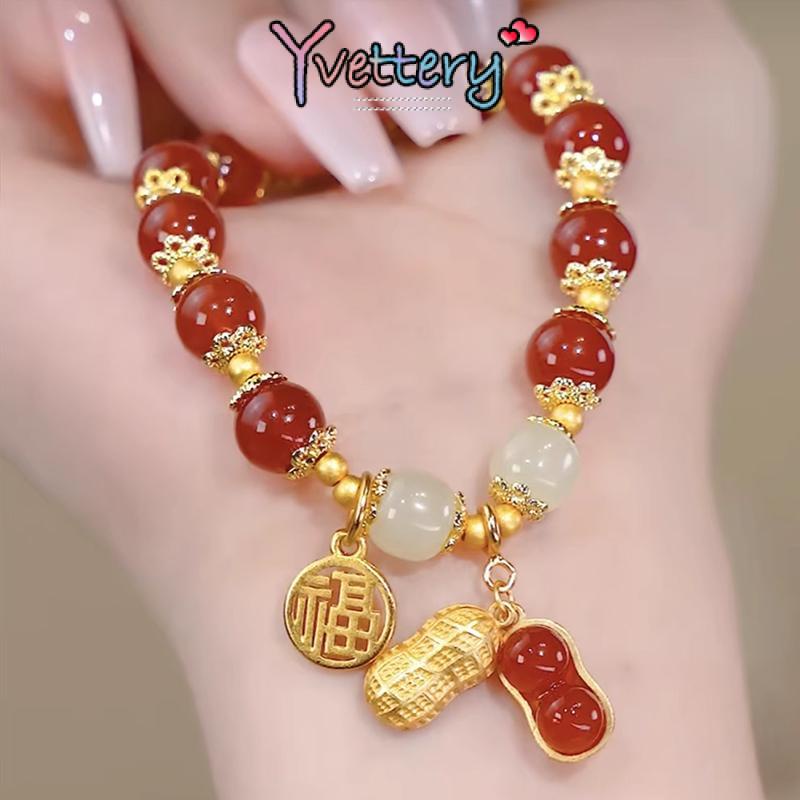 Jual COD Gelang Bracelet Kean Kacang Merah Bracelets Perhiasan Titanium ...
