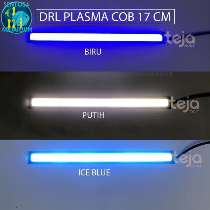 Jual Lampu DRL Plasma 17cm Lampu Mobil Putih Ice Blue LED COB Kolong ...