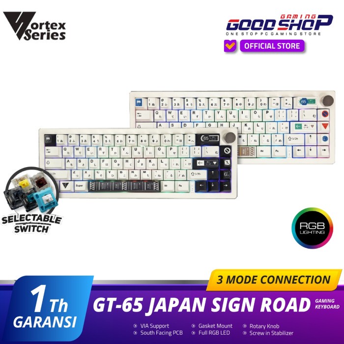 Jual VortexSeries GT-65 Wireless Mechanical Keyboard Gasket Mount ...