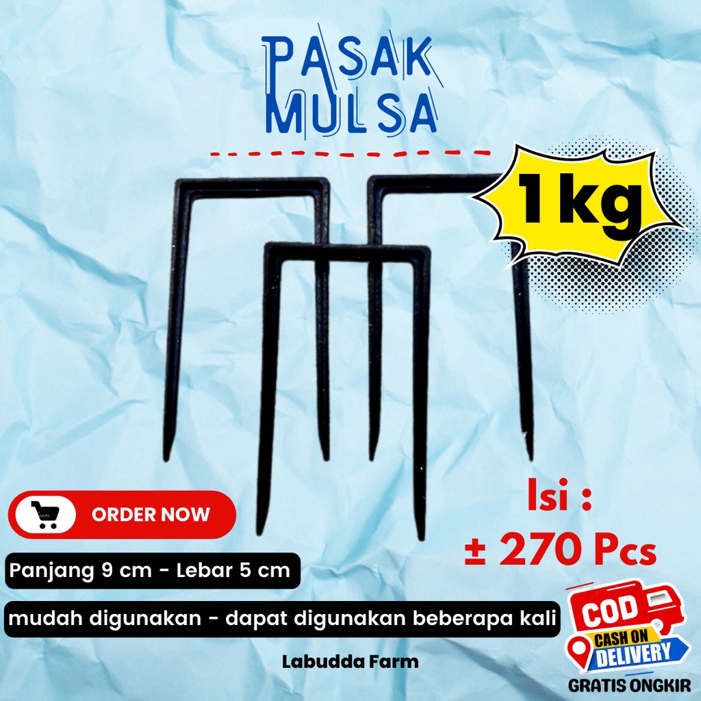 Jual 1 KG Pasak Mulsa Isi +- 270 Biji Penjepit Mulsa 1kg Sujen Mulsa ...