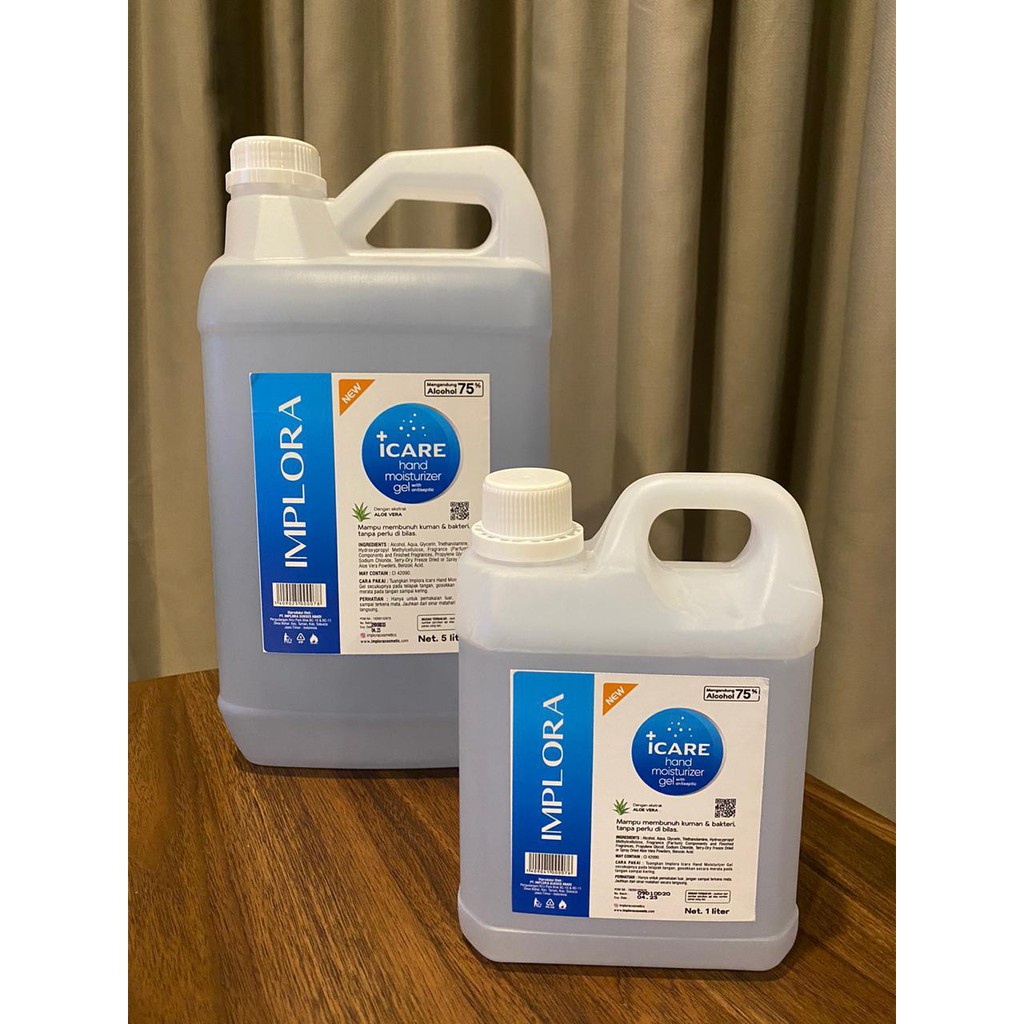 Jual IMPLORA ICARE HAND SANITIZER 5 L 1 L LITER 5000 ML DAN 1000 ML ...