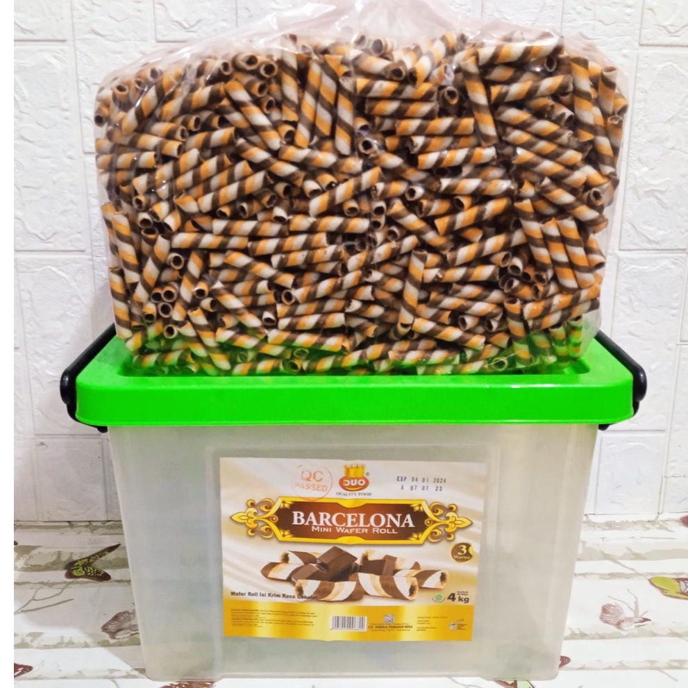 Jual BARCELONA mini WAFER ROLL BOX 4 KG BARSE BOX ORIGINAL | Shopee ...