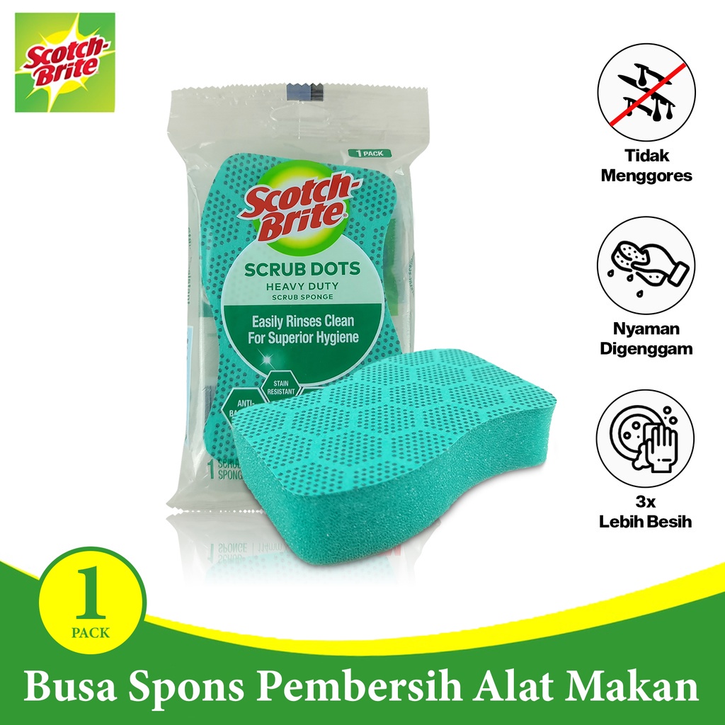 Jual 3M Scotch Brite Scrub Dots Sabut Spons 1 - 2 Pack Heavy Duty Scrub ...