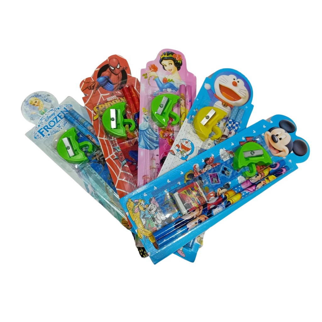 Jual Alat Tulis Karakter Set 5In1 / Paket Lengkap Pensil Penghapus ...