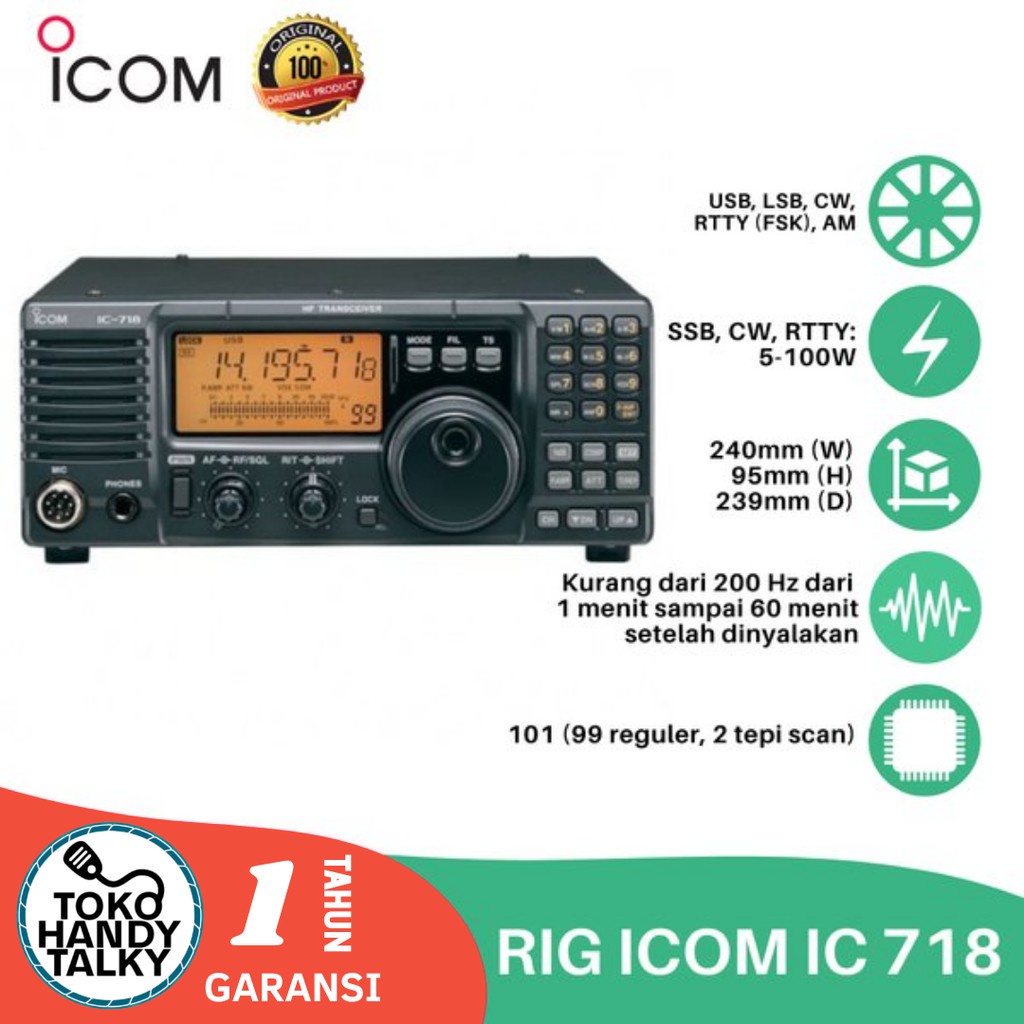 Jual RADIO RIG SSB ICOM IC 718 NEW GARANSI RESMI | Shopee Indonesia