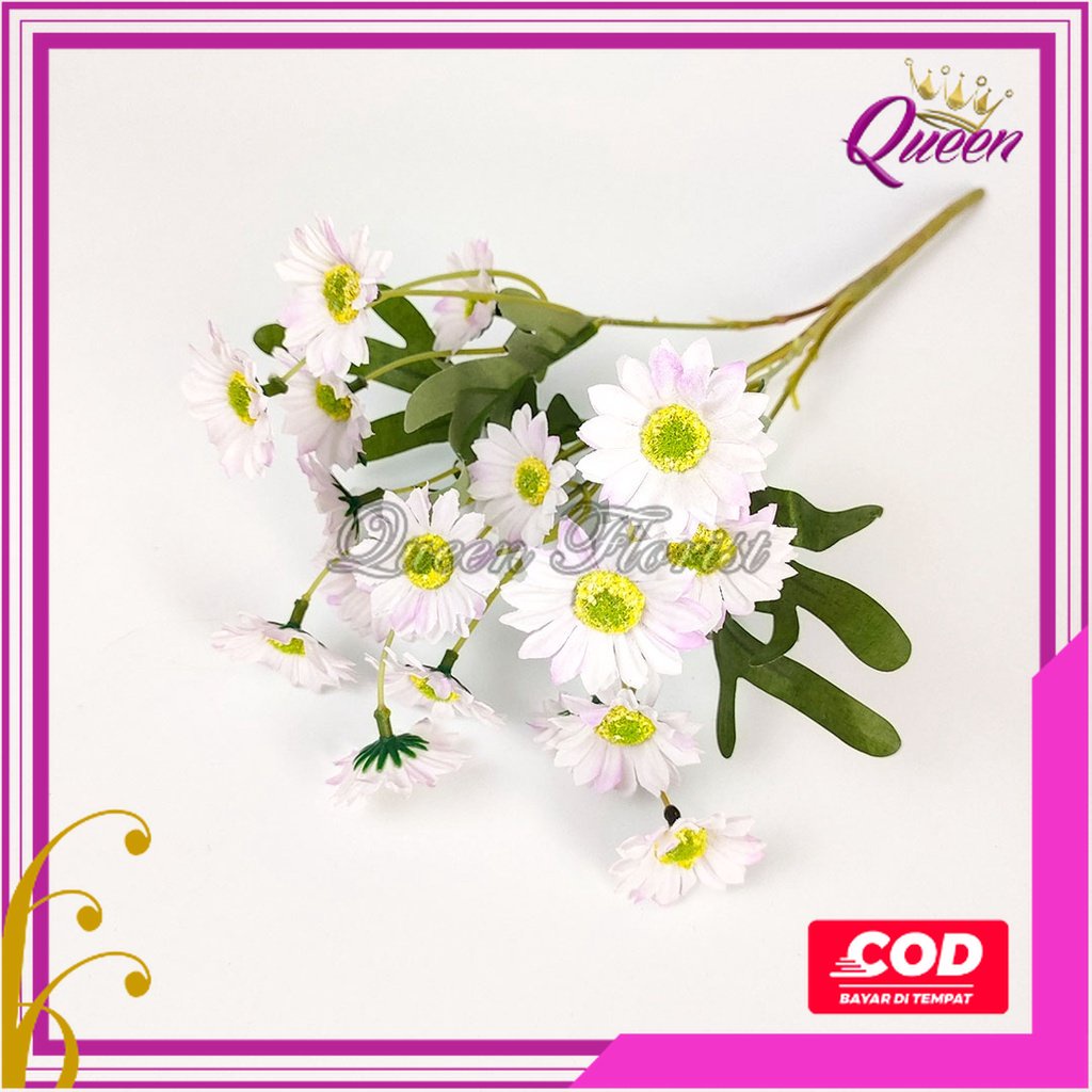 Jual Bunga daisy / Desi monstera cabang 7 - Bunga plastik palsu - bunga Mawar Krisan Aster ...