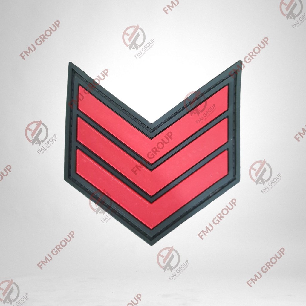 Jual Emblem Patch Rubber Bet Pangkat pdl pdh sertu, serka, serda, praka ...