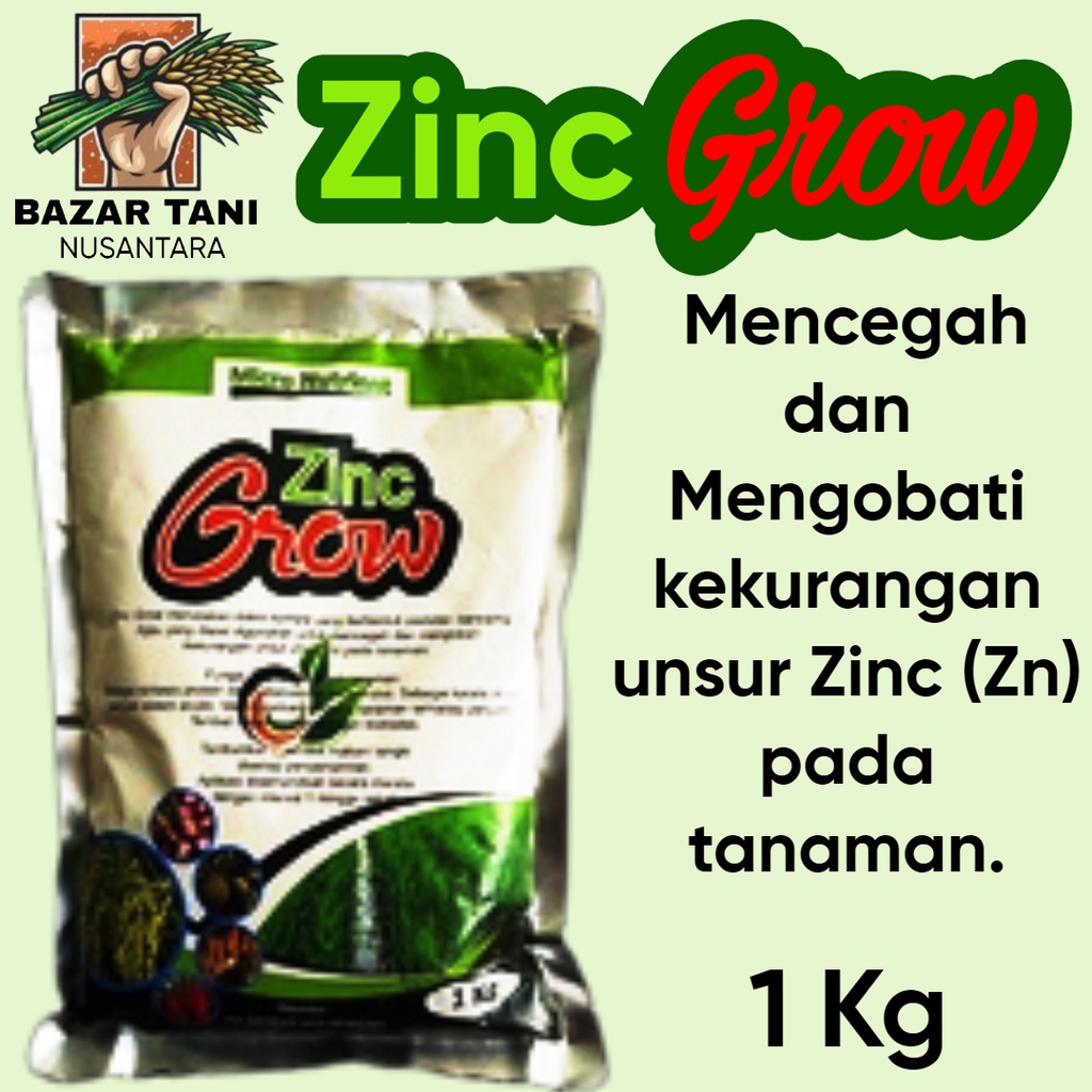 Jual 1KG ZN SERBUK Obat Padi Zinc Grow Bubuk Obat ASEM ASEMEN PADI ...