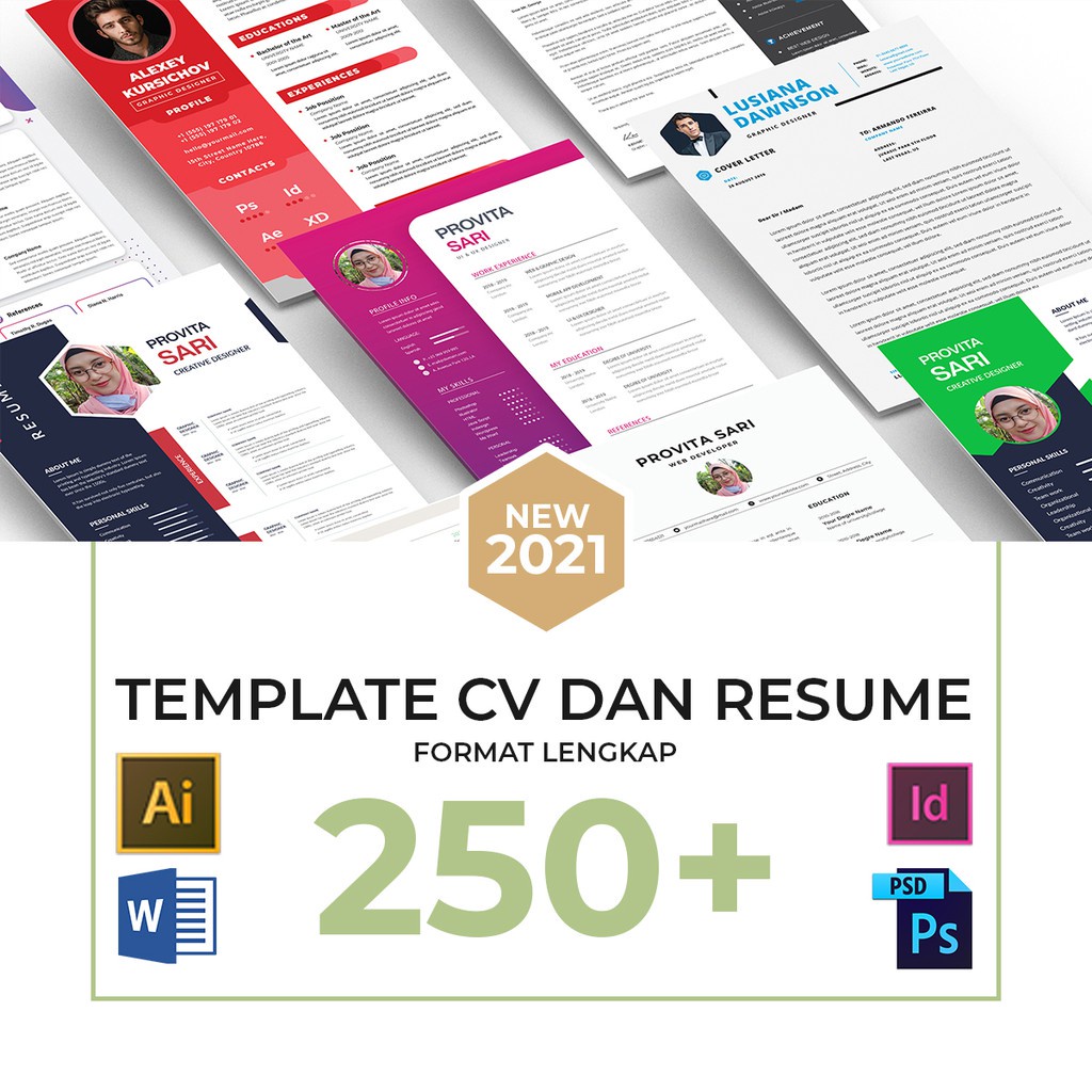 Jual Bundle Template CV/ Resume Modern Profesional (Ms. Word dan ...