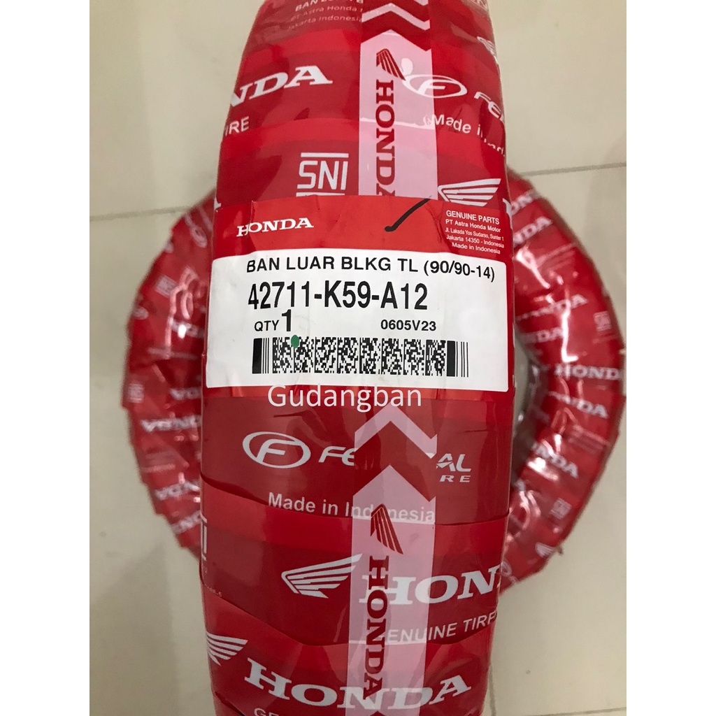 Jual AHM FEDERAL 90 90 14/ 42711-K59-A12/ 42711-K0J-N01 FT235 ORIGINAL HONDA Tubeless FREE ...