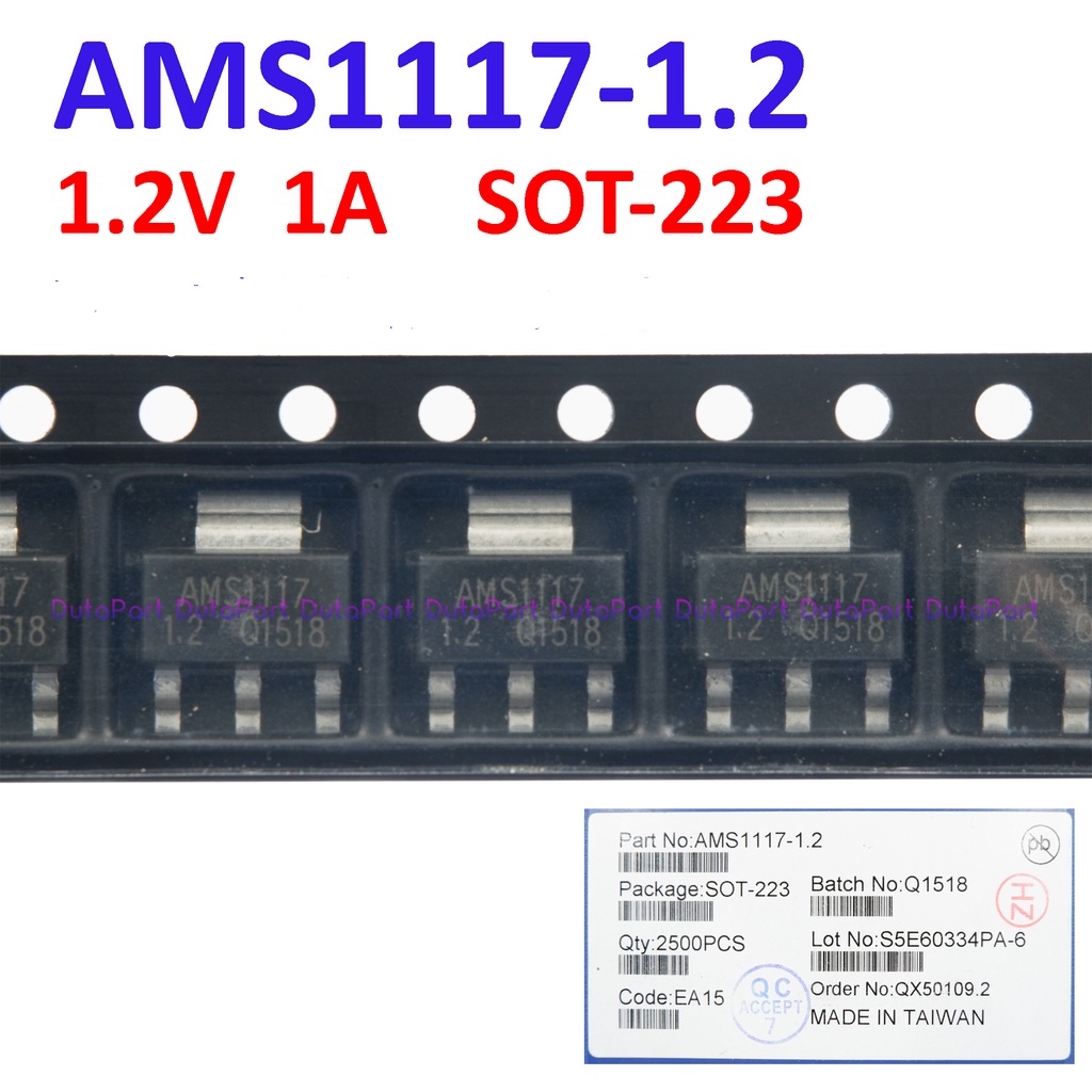 Jual IC AMS1117 1.2V 1,2V 1.2 1,2 1A SMD Voltage Regulator AMS1117-1.2 SOT | Shopee Indonesia