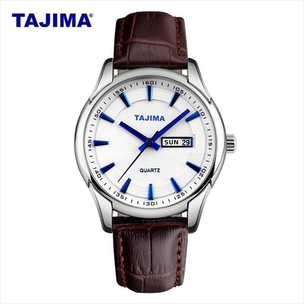 Jual TAJIMA Jam Tangan Pria Analog Date 1985 Leather/Stainless Tahan ...