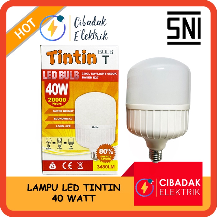 Jual LAMPU LED TINTIN 40 WATT / LED BULB 40W / LED KAPSUL JUMBO | Shopee Indonesia