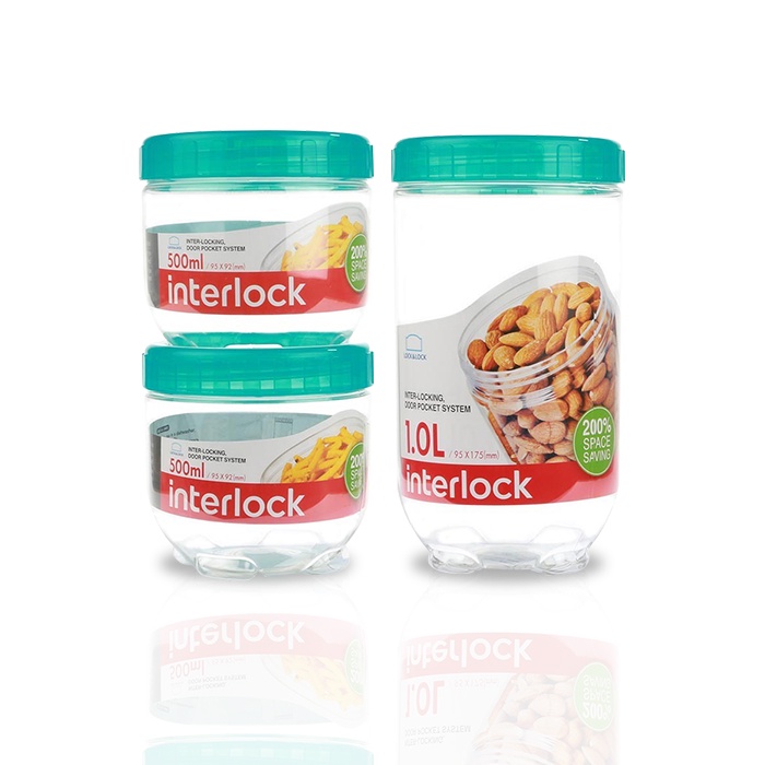 Jual LocknLock Food Container Interlock Set 3pcs | Shopee Indonesia