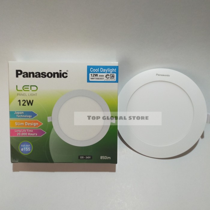 Jual Downlight-LED Panel Slim 12 Watt IB PUTIH BULAT Panasonic NNP735663031 | Shopee Indonesia