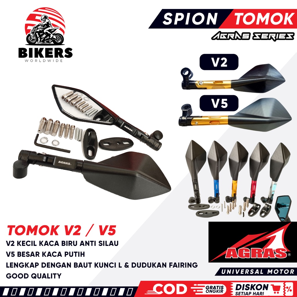 Jual Spion Tomok CNC V2 V5 Spion Tomok Full Cnc Universal Nmax Aerox ...