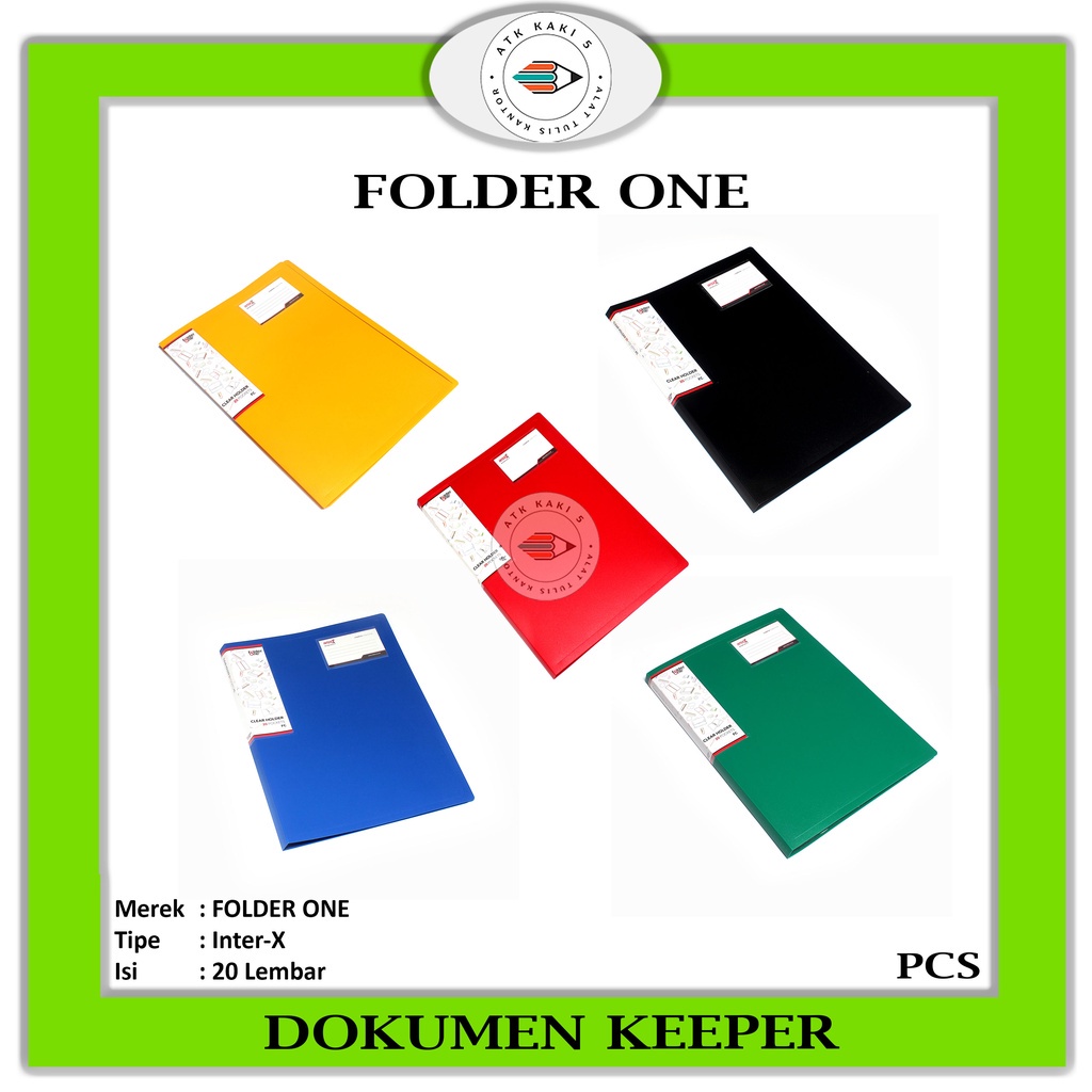 Jual FOLDER ONE - Dokumen Keeper / Clear Holder 20 Lembar Folio -Pcs ...