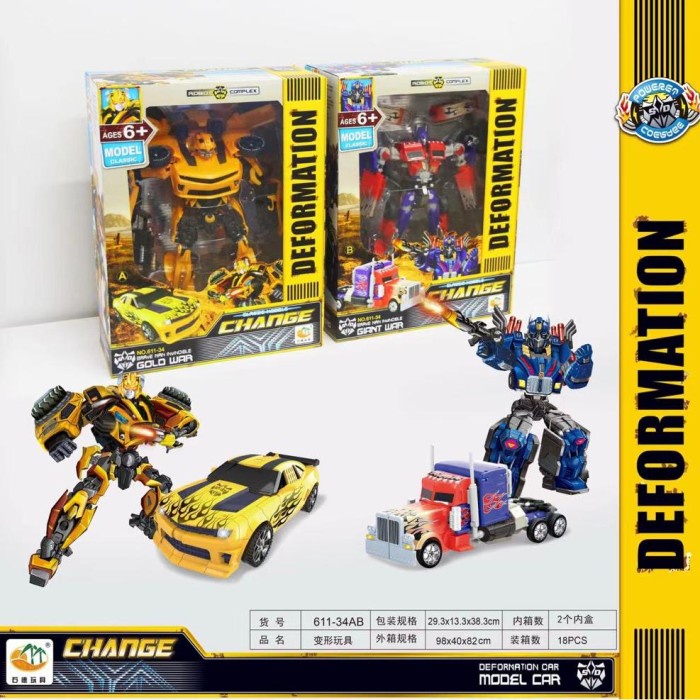 Jual Mainan Deformation Change Robot Transformer Bumblebee / Optimus Prime | Shopee Indonesia