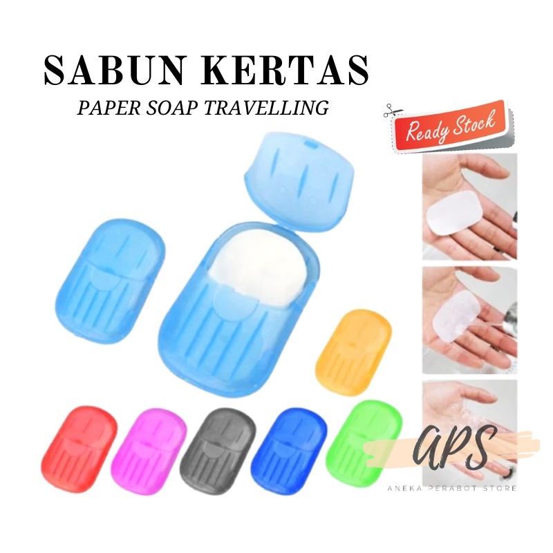 Jual APS -B108- Sabun Kertas Sekali Pakai - Hand Washing Tablet Travel ...