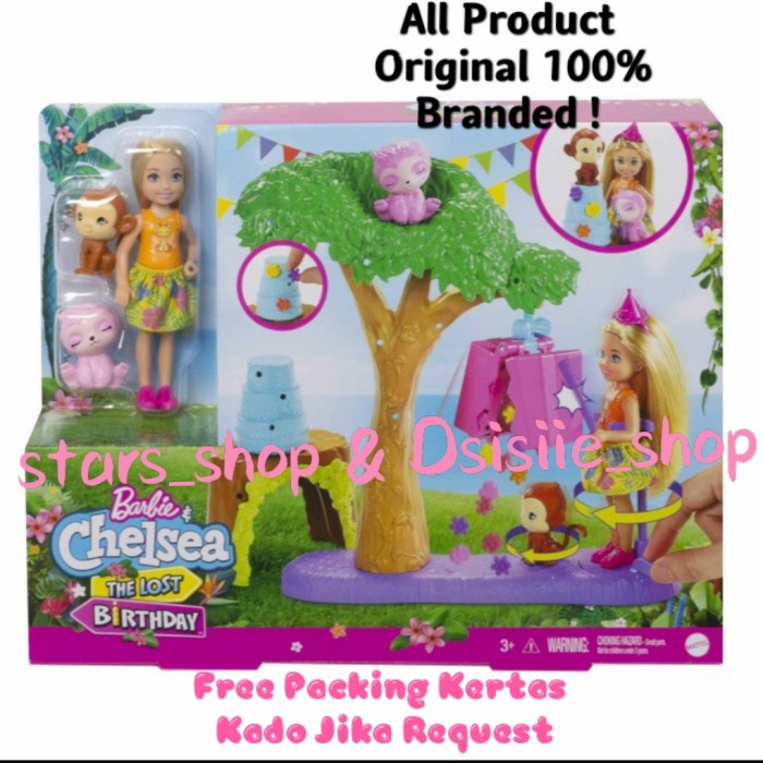 Jual Barbie And Chelsea The Lost Birthday Party Fun Playset Original ...