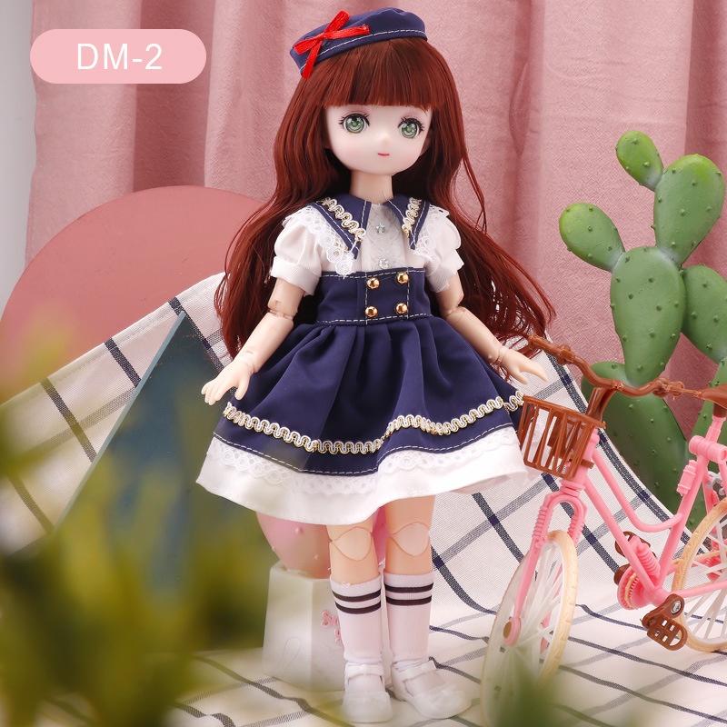 Jual COD Hobi Mainan Boneka Perempuan Korea Fashion Doll 3D 30CM ...