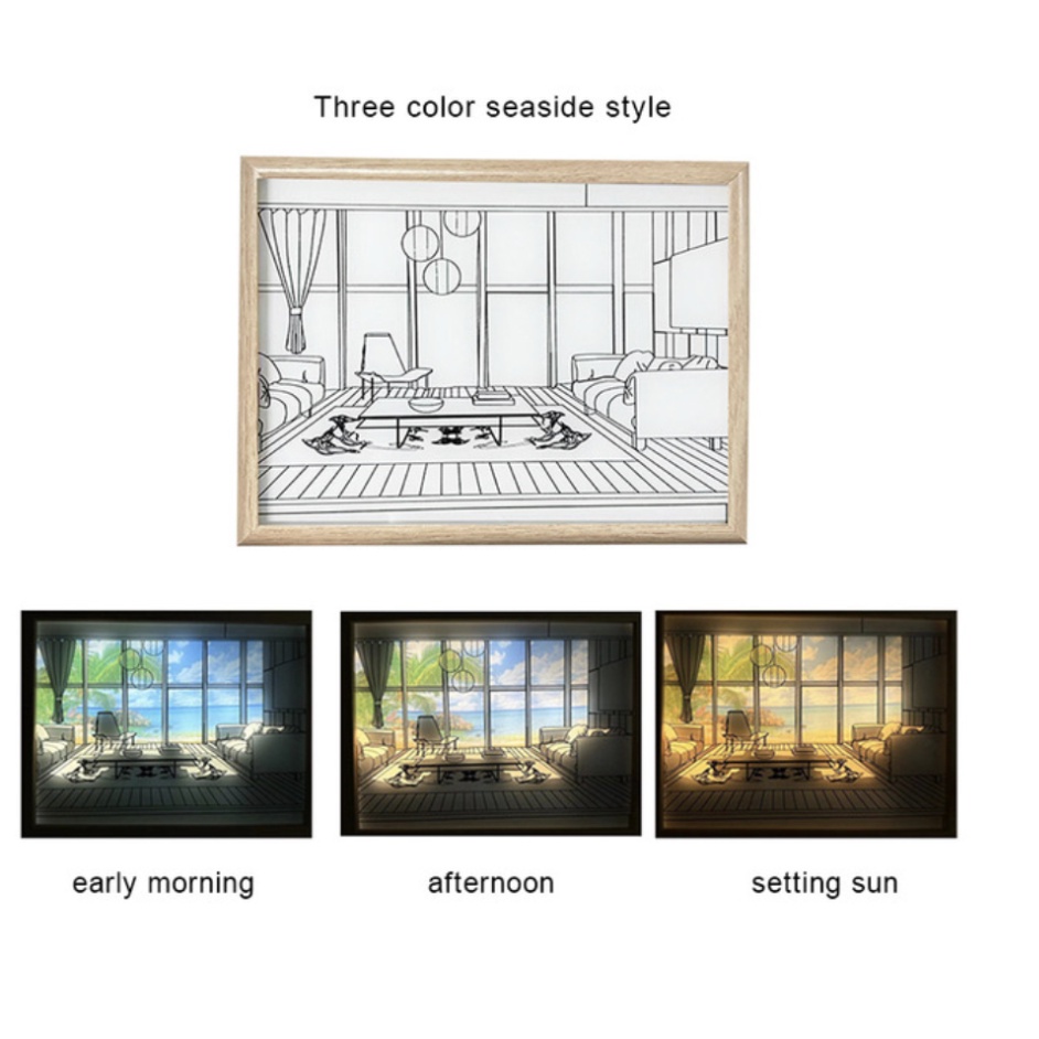 Jual Nomaid.id - Lukisan Lampu Meja Dekoratif Lukisan Cahaya, lampu led ...