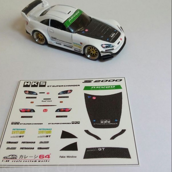 Jual Decal Set Hotwheels Honda S2000 HKS GT Super Charger NJS79 ...