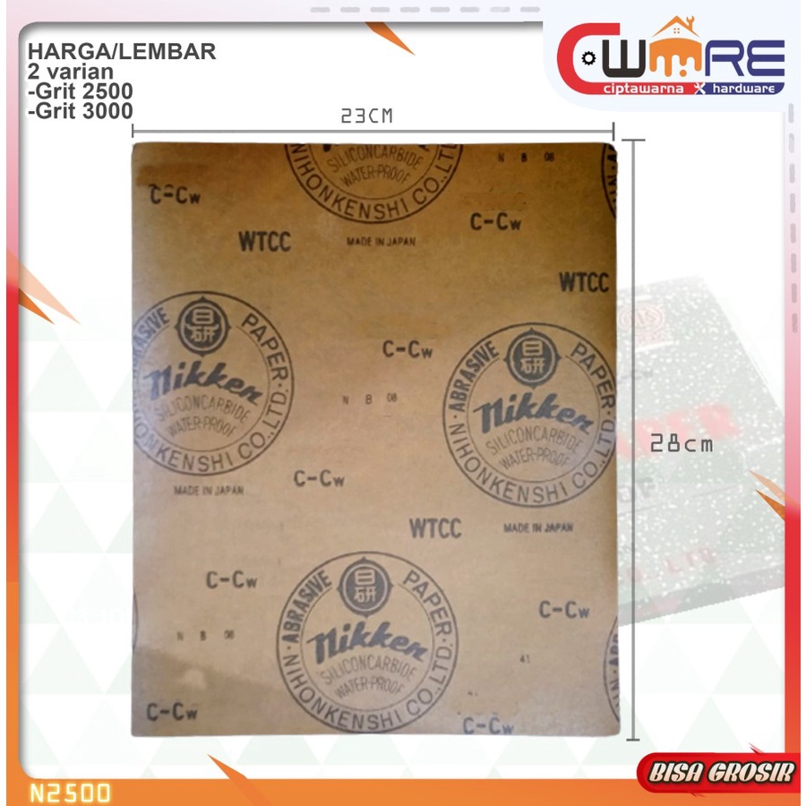 Jual Amplas Niken Nikken 2500 3000 Kertas Amplas Palembang - N2500 ...