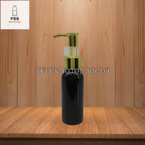 Jual BOTOL 60ML HITAM TUTUP PUMP CLIP OIL GOLD LUXURY 60 ML PET N24 | Shopee Indonesia