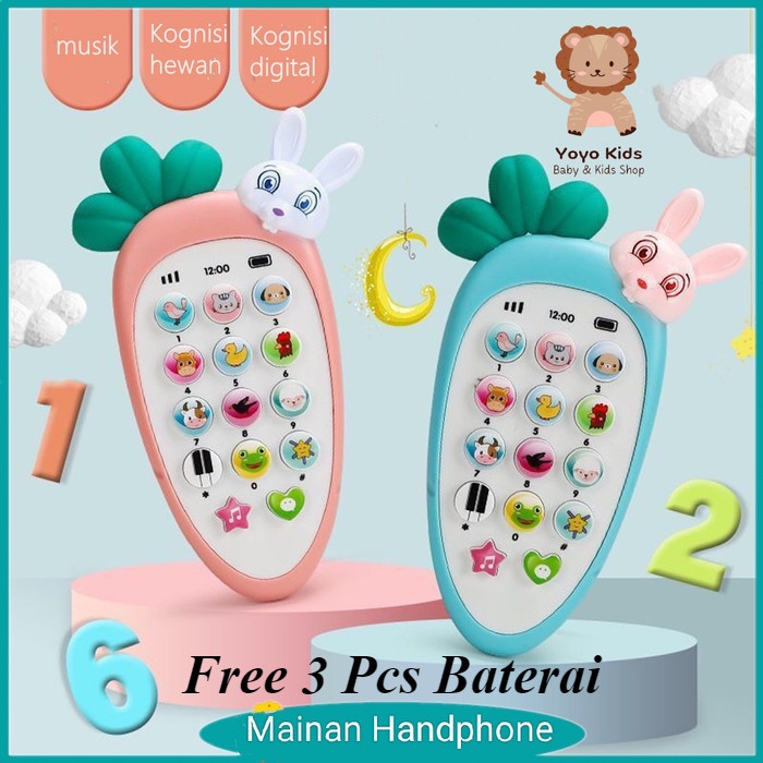 Jual Mainan Anak Bayi Laki Laki Perempuan Handphone Bunyi Telepon ...