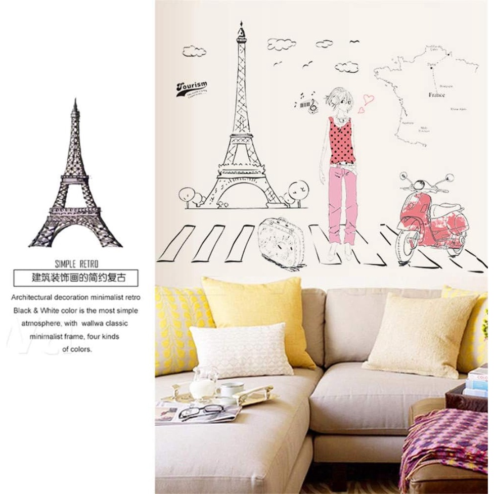 Jual Wallstiker Dinding Siluet Paris Girl XL8137 Wall Sticker Kamar ...