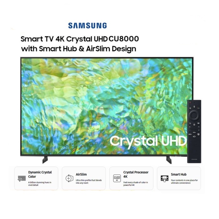 Jual LED TV Samsung UA 50CU8000 / UA50CU8000 Crystal UHD 4K Smart TV 50 inch | Shopee Indonesia